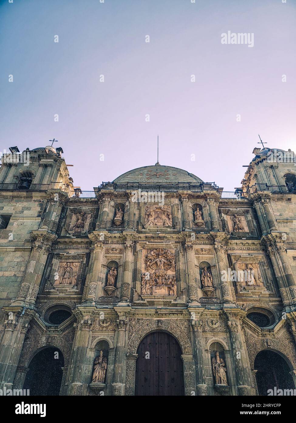 Low angle shot of an ancient church in Oaxaca, Mexico Stock Photo - Alamy