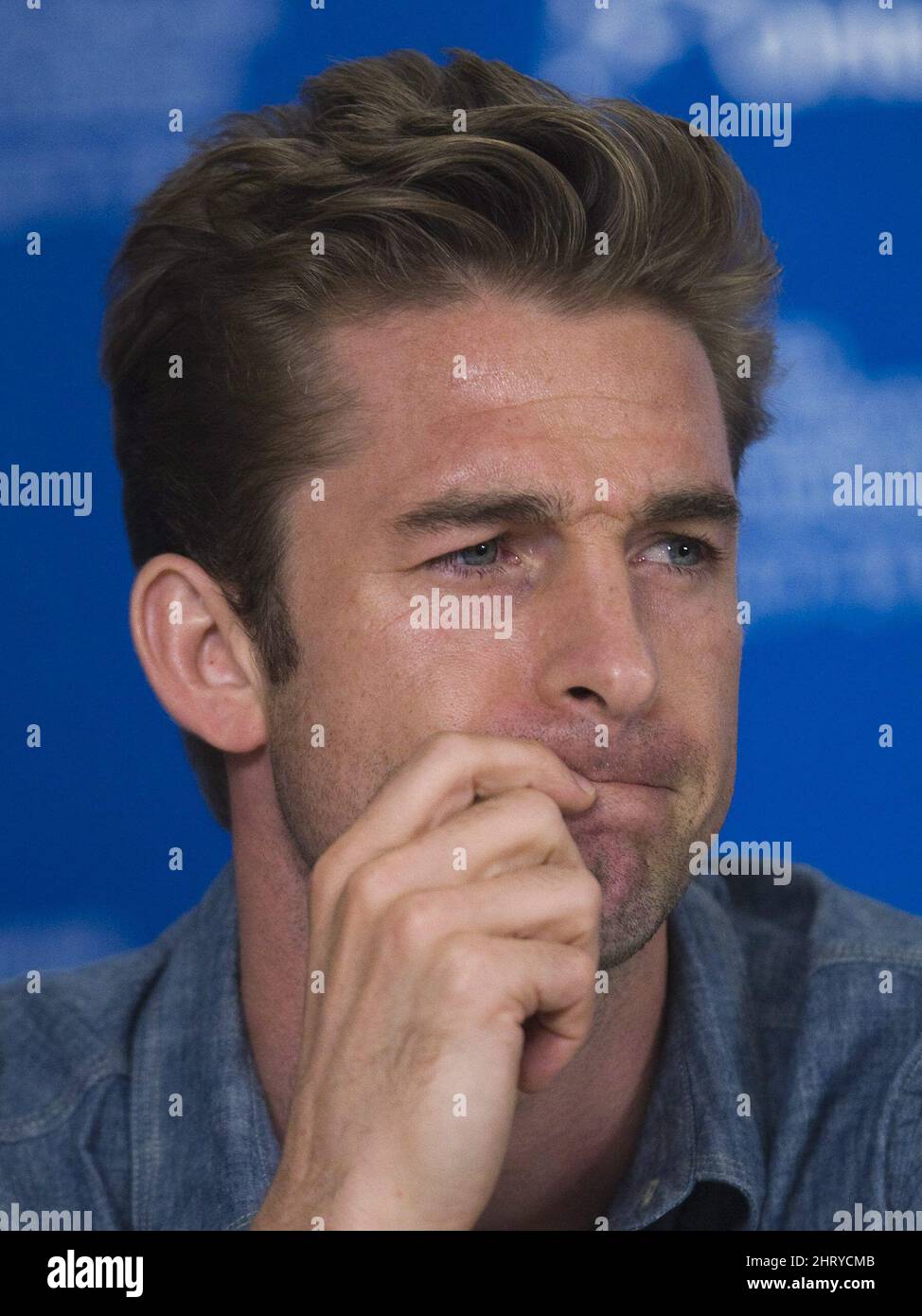 Actor Scott Speedman listens during a press conference for the movie ...