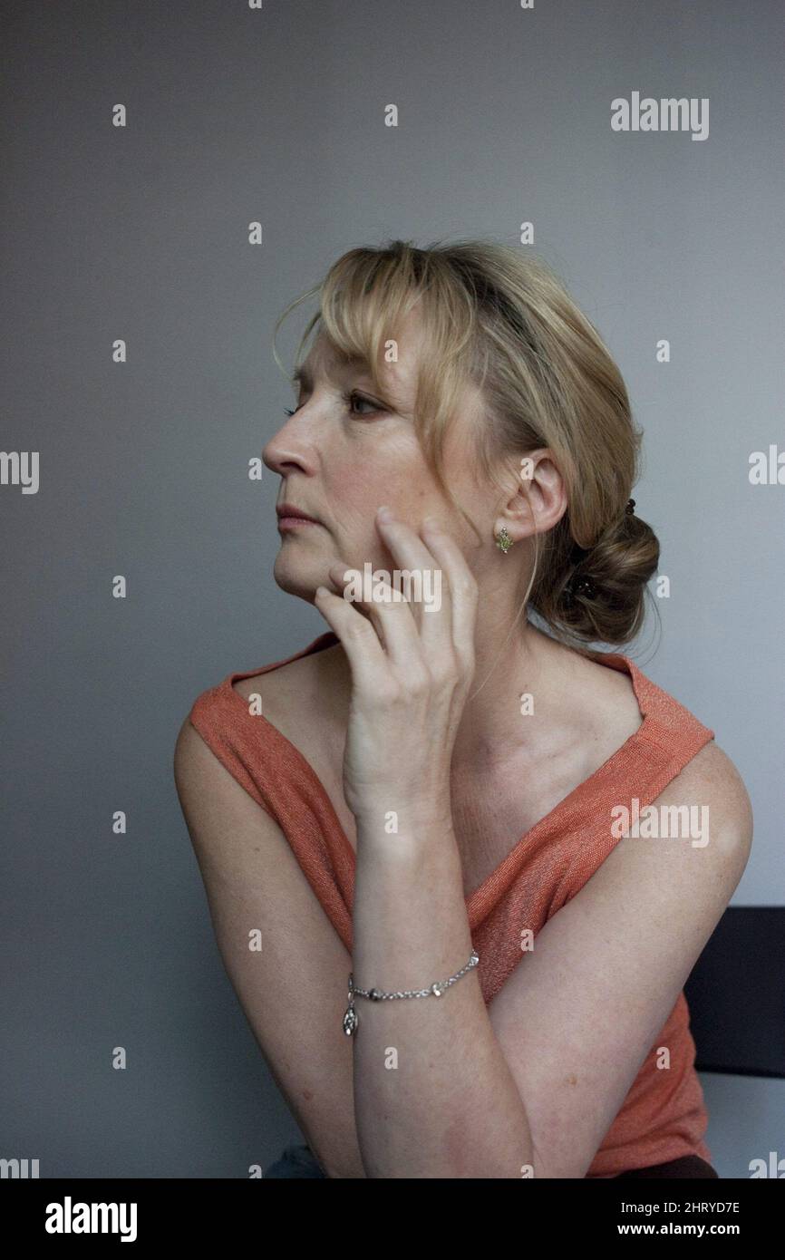 Lesley Manville poses for a photo as she promotes her new film Another ...