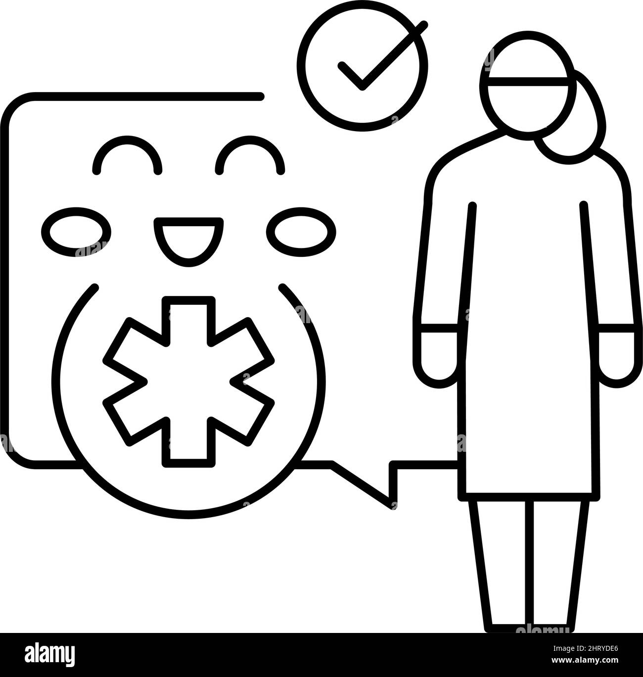 first aid baby line icon vector illustration Stock Vector Image & Art ...