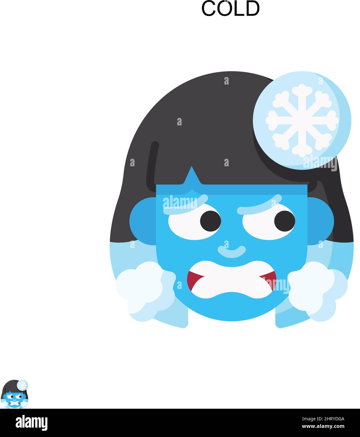 Cold Simple vector icon. Illustration symbol design template for web ...