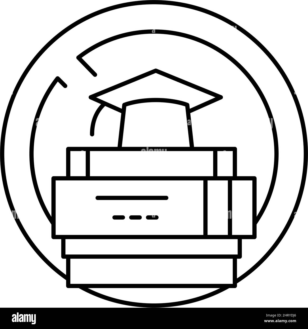 lack of education social problem line icon vector illustration Stock ...