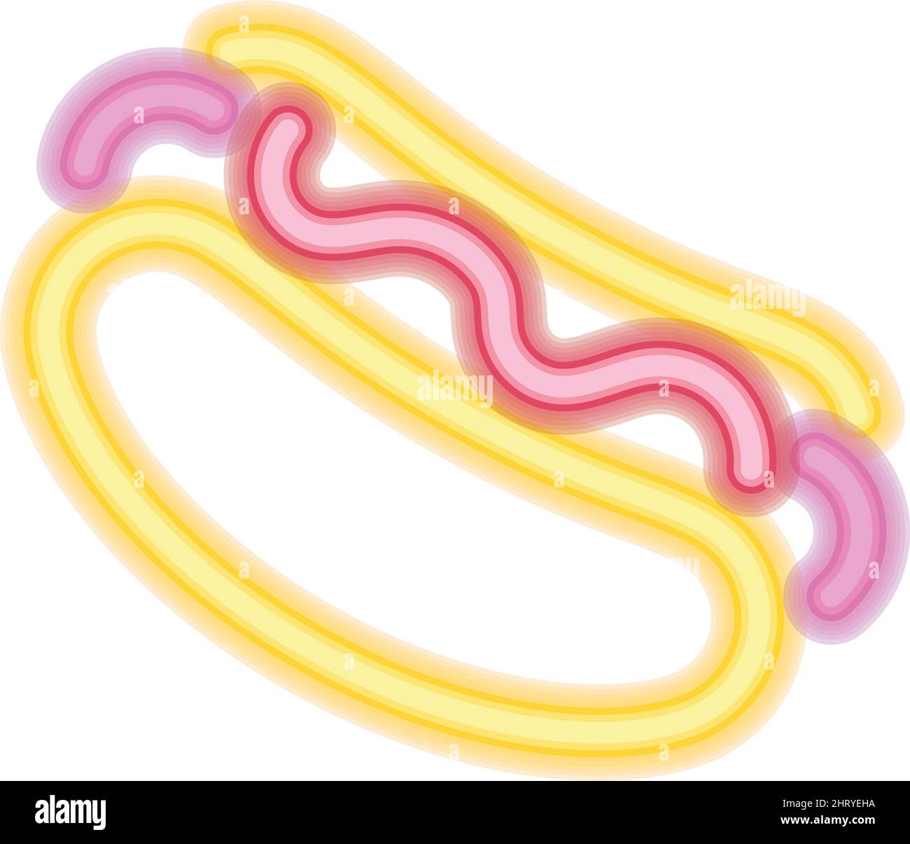 Isolated colored neon hot dog icon Vector Stock Vector Image & Art - Alamy