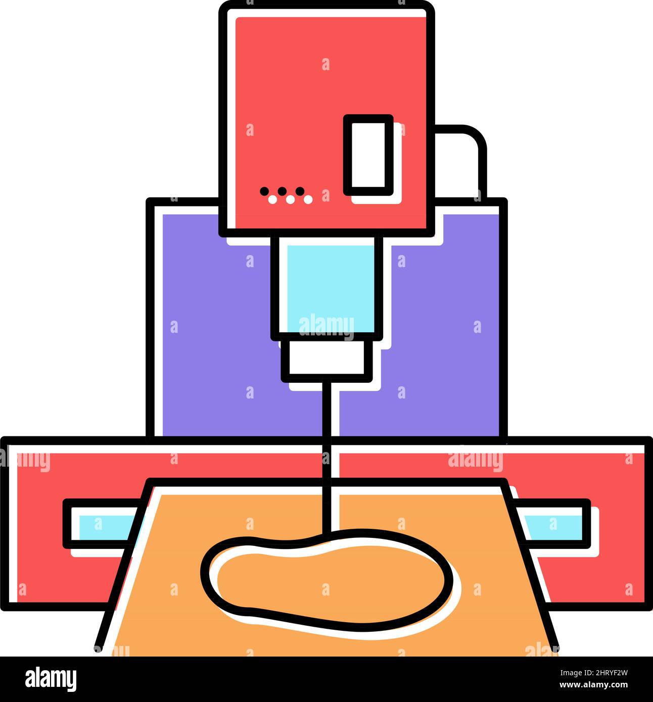 sole cut machine color icon vector illustration Stock Vector Image ...