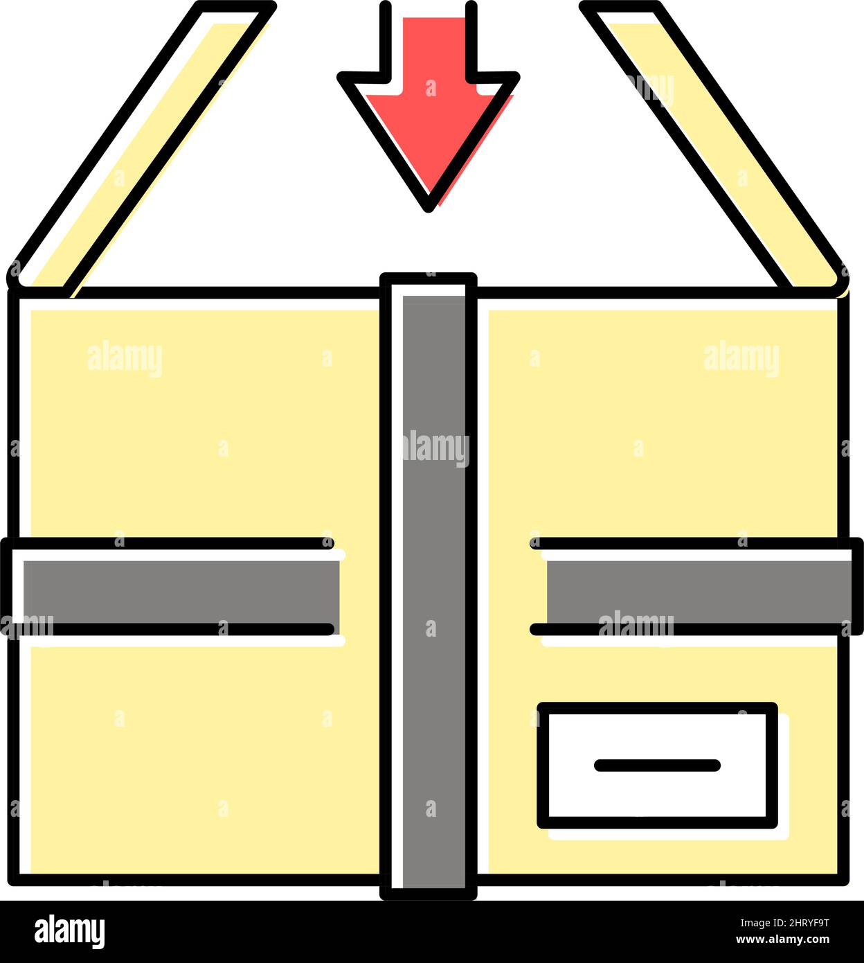 packaging in box color icon vector illustration Stock Vector Image ...