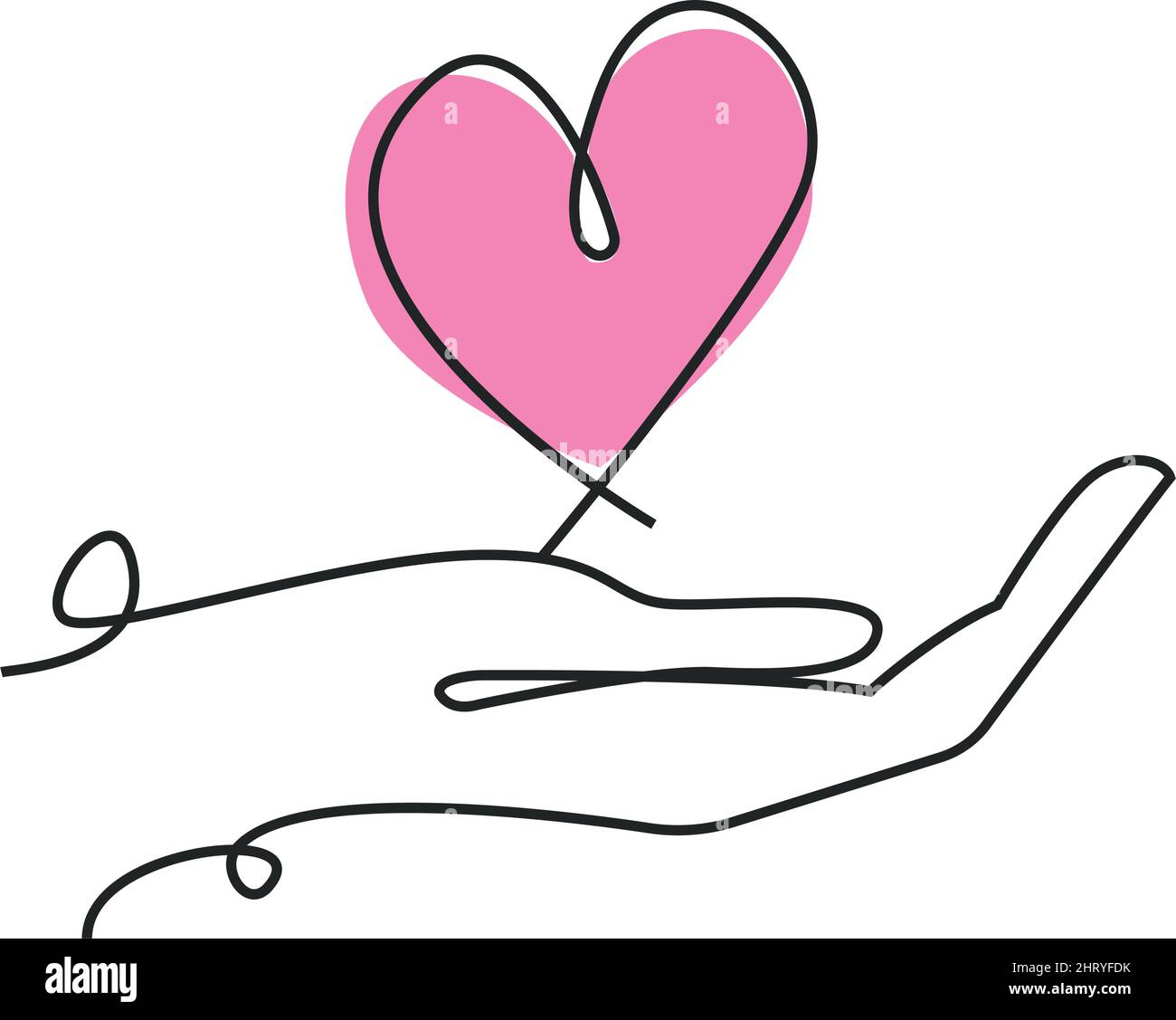 hand lifting heart Stock Vector Image & Art - Alamy