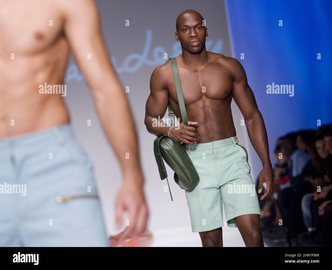 Models wear designs by Ralph Leroy during Montreal fashion week in ...