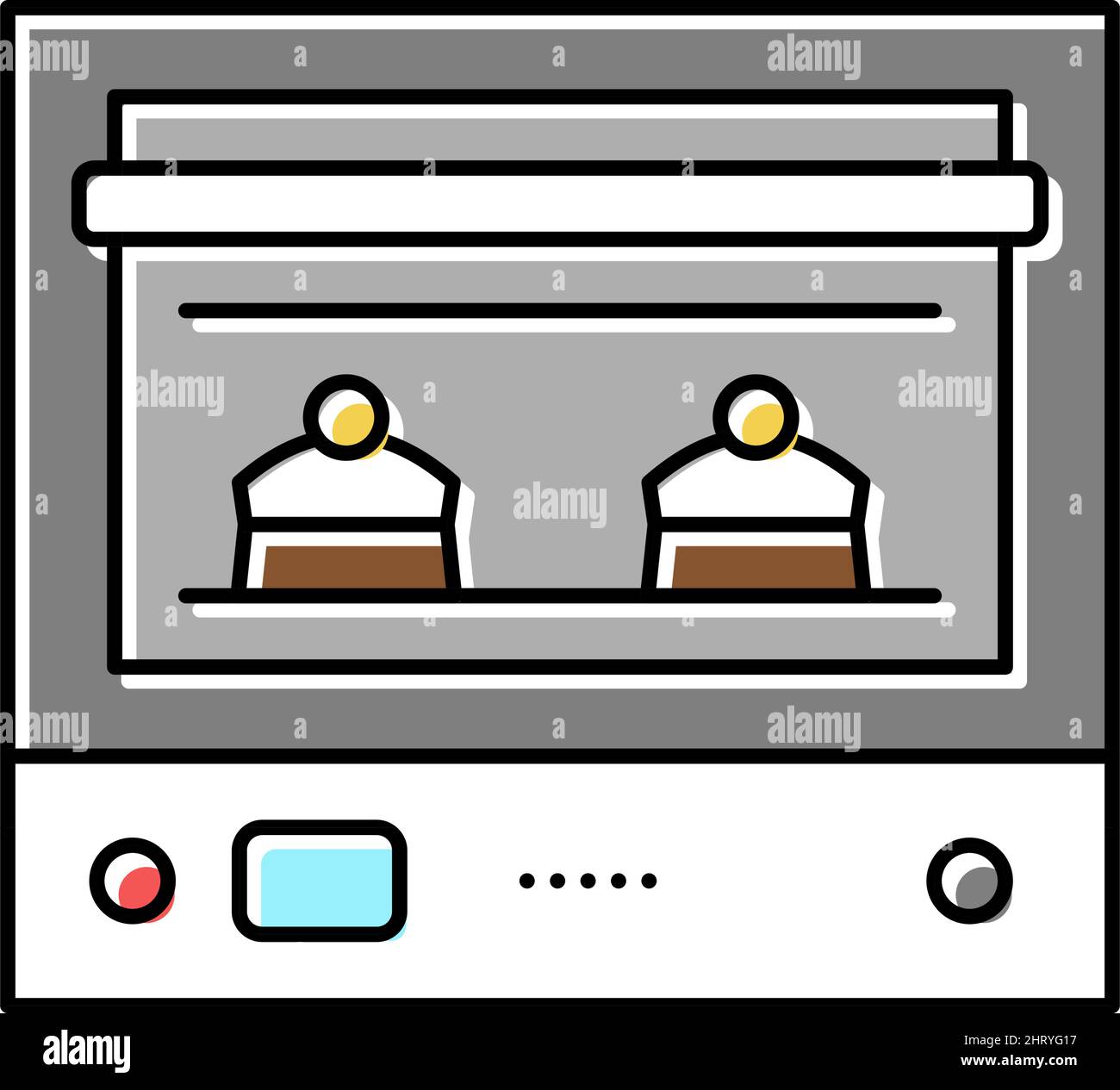 oven baking dessert color icon vector illustration Stock Vector Image ...