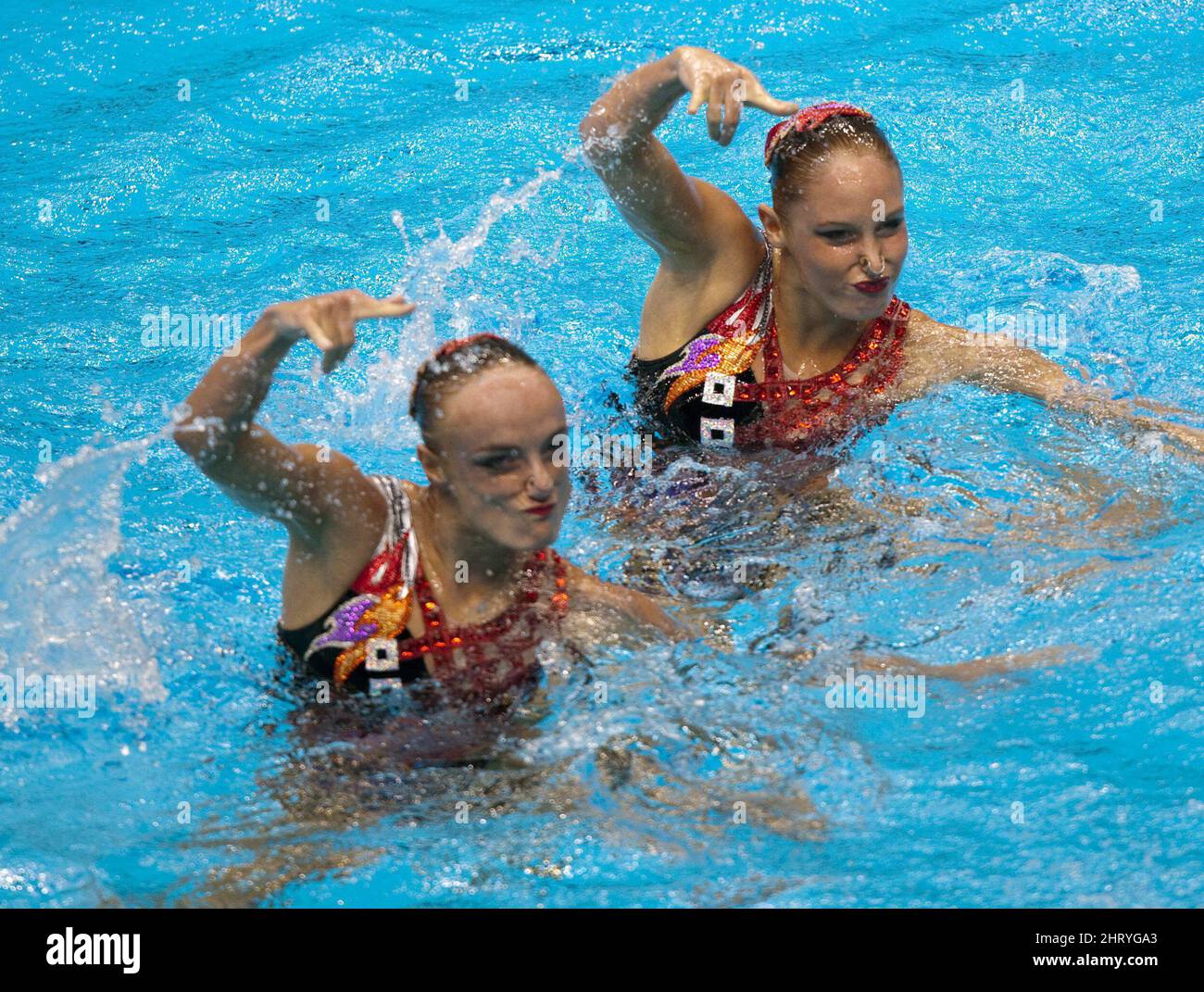 Canada's Chloe Isaac, right, and Marie-Pier Boudreau-Gagnon perform ...