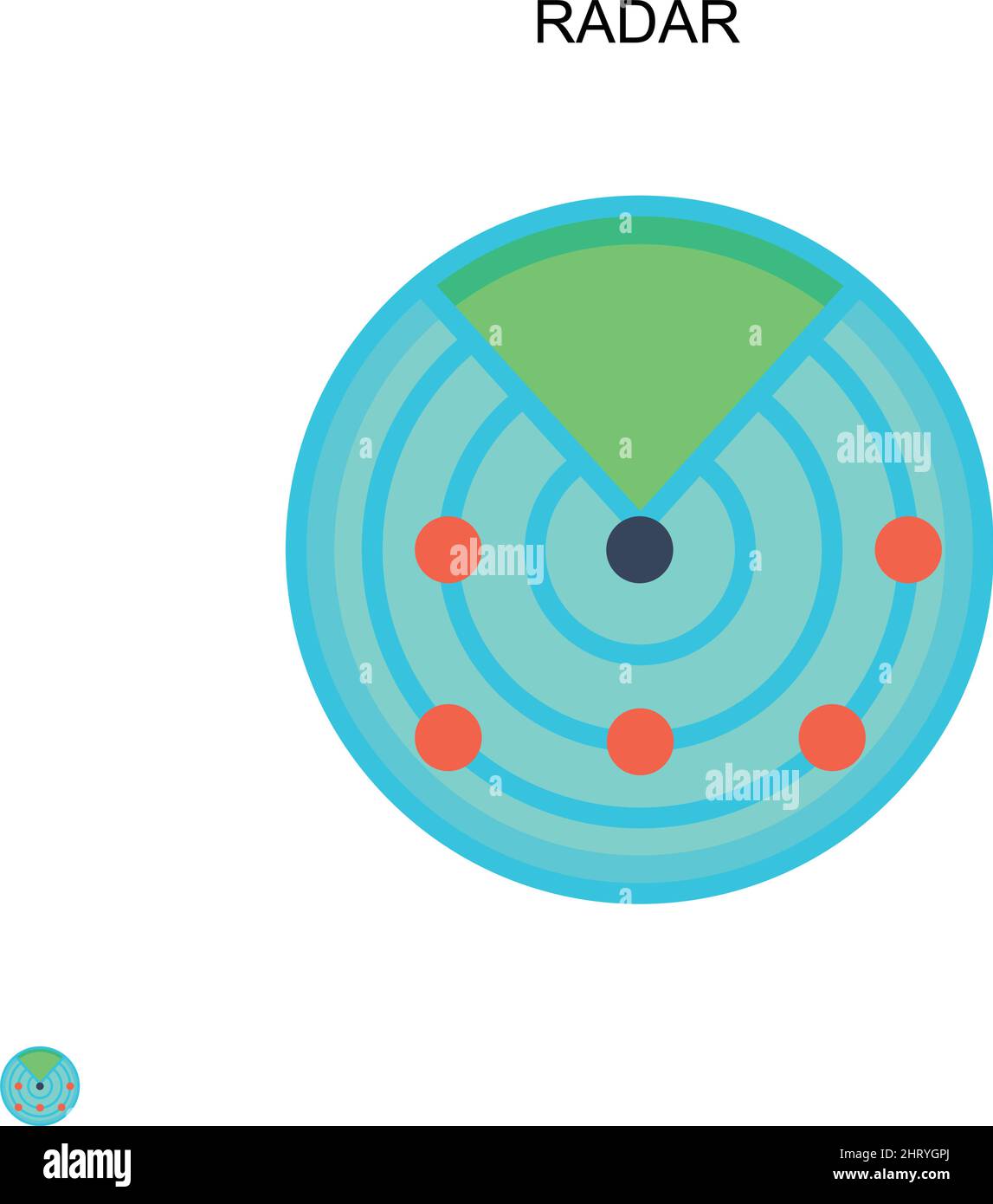 Radar Simple vector icon. Illustration symbol design template for web ...