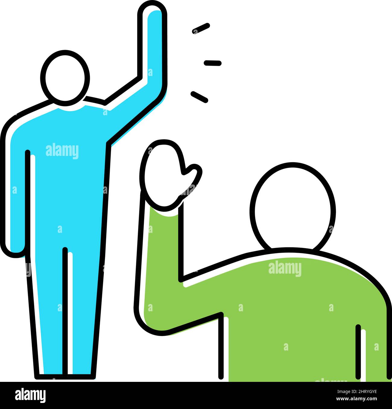 human greeting color icon vector illustration Stock Vector Image & Art ...