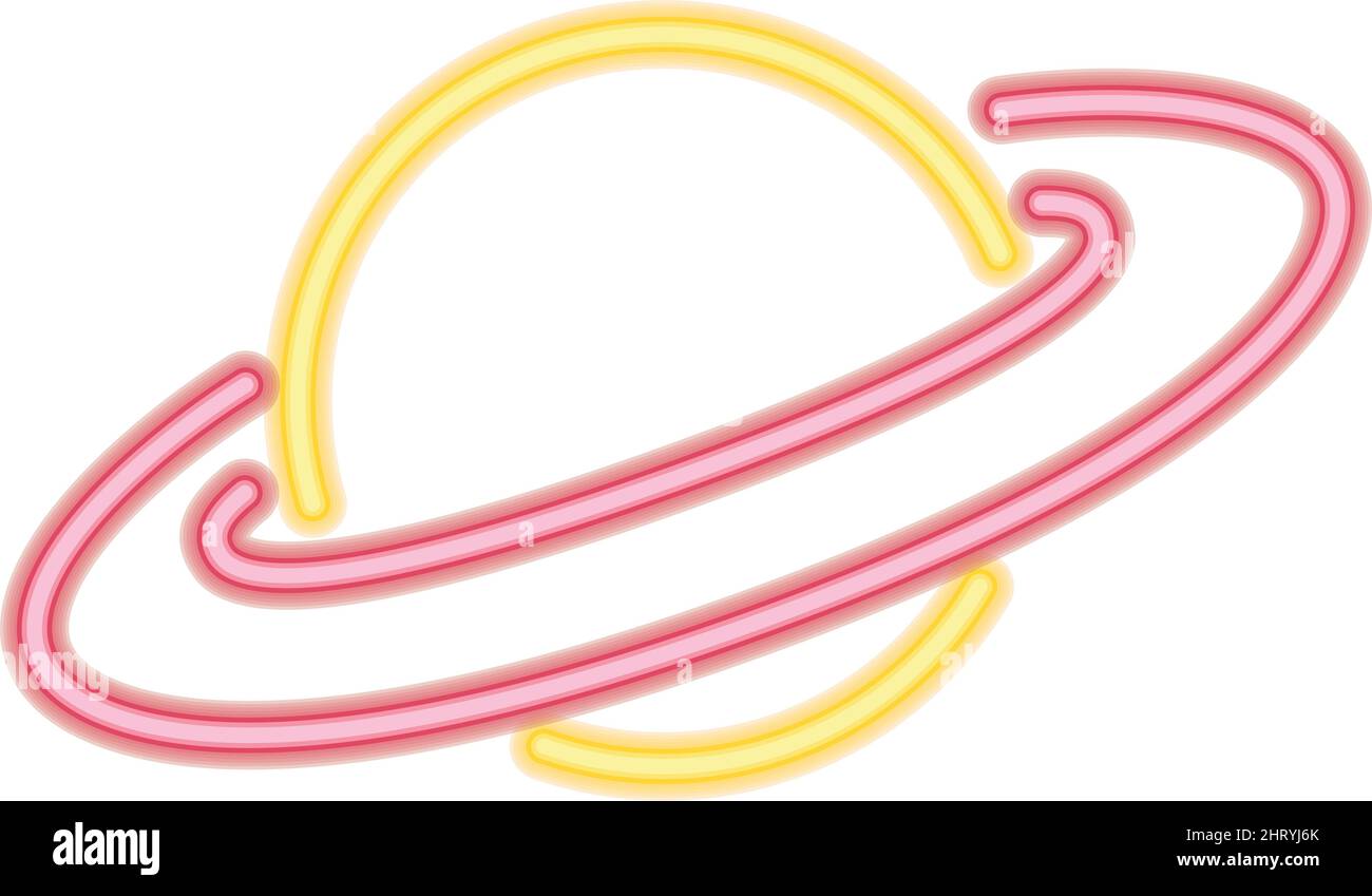 Isolated colored neon planet icon Vector Stock Vector Image & Art - Alamy