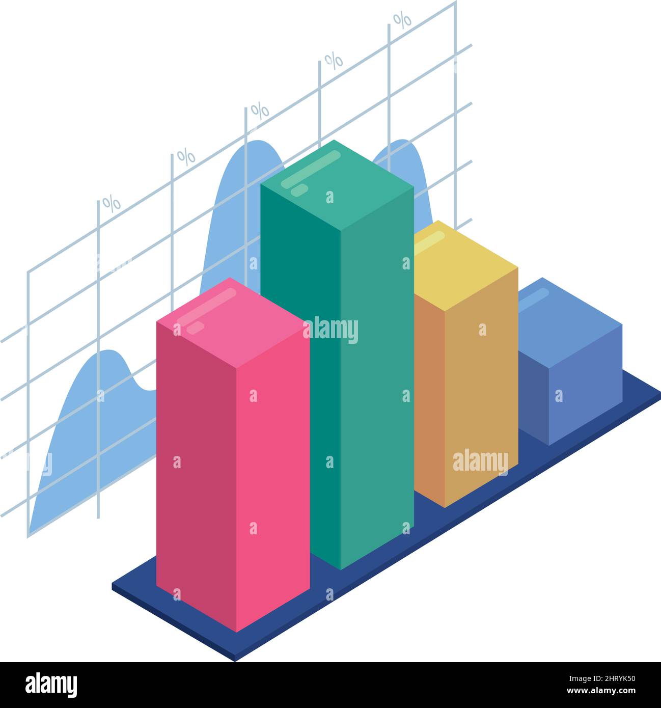 statistics bars isometric Stock Vector Image & Art - Alamy