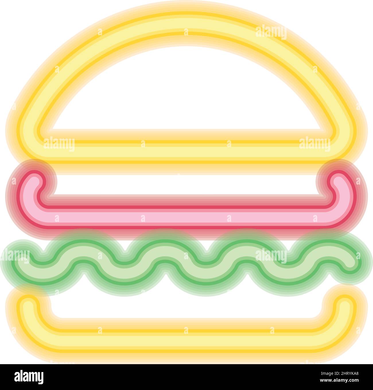 Isolated colored neon hamburger icon Vector Stock Vector Image & Art ...