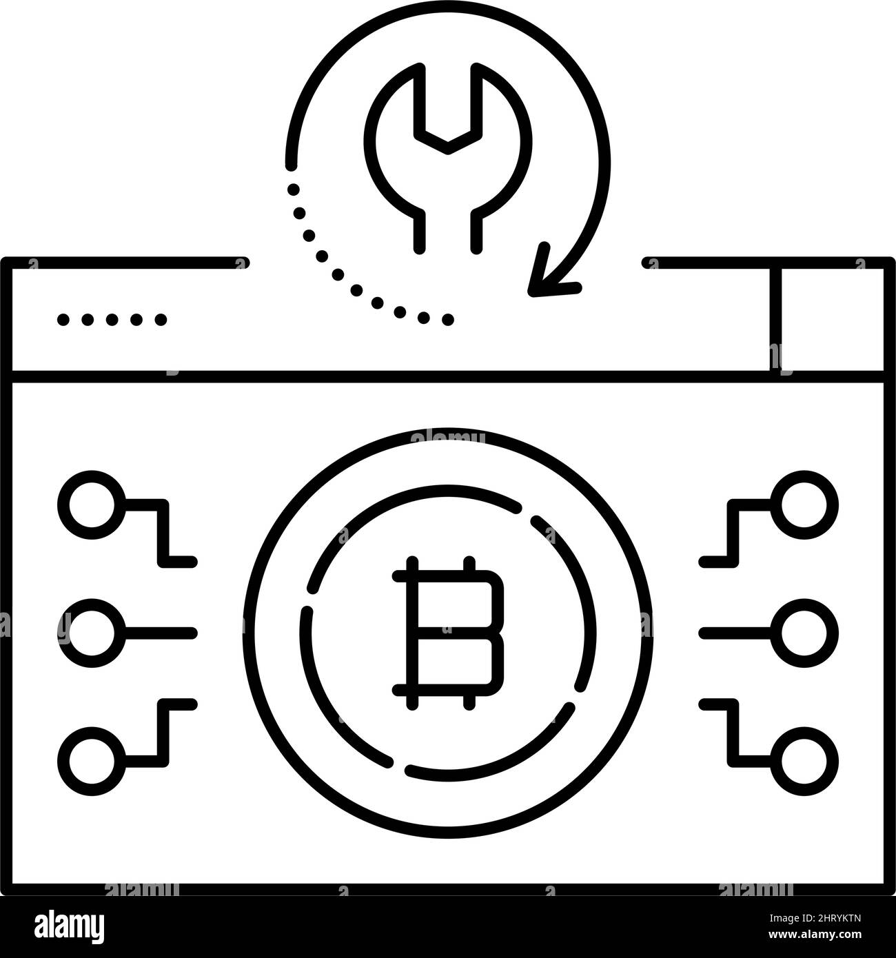 bitcoin recovery services line icon vector illustration Stock Vector ...