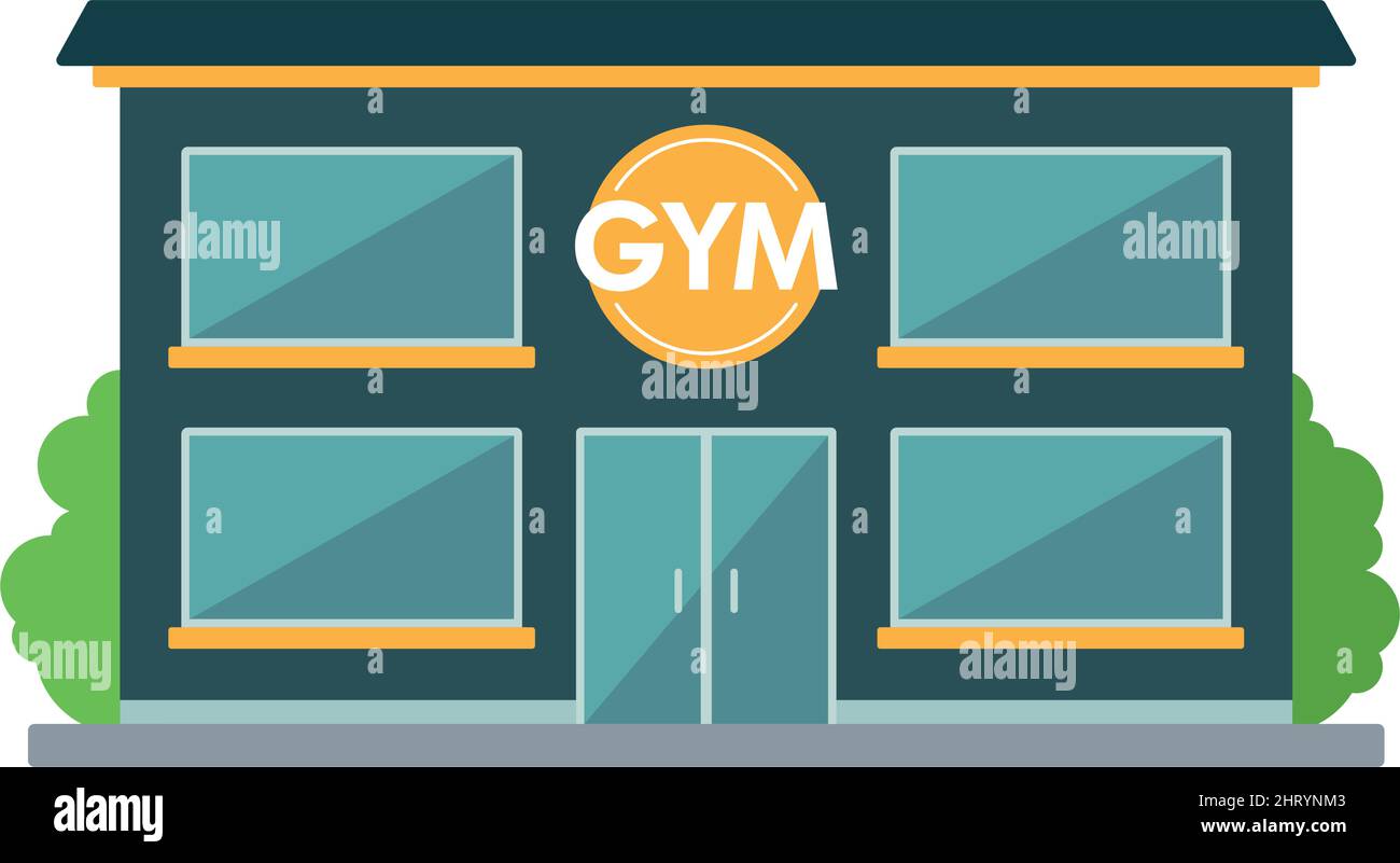 Isolated front view gym building Vector Stock Vector Image & Art - Alamy