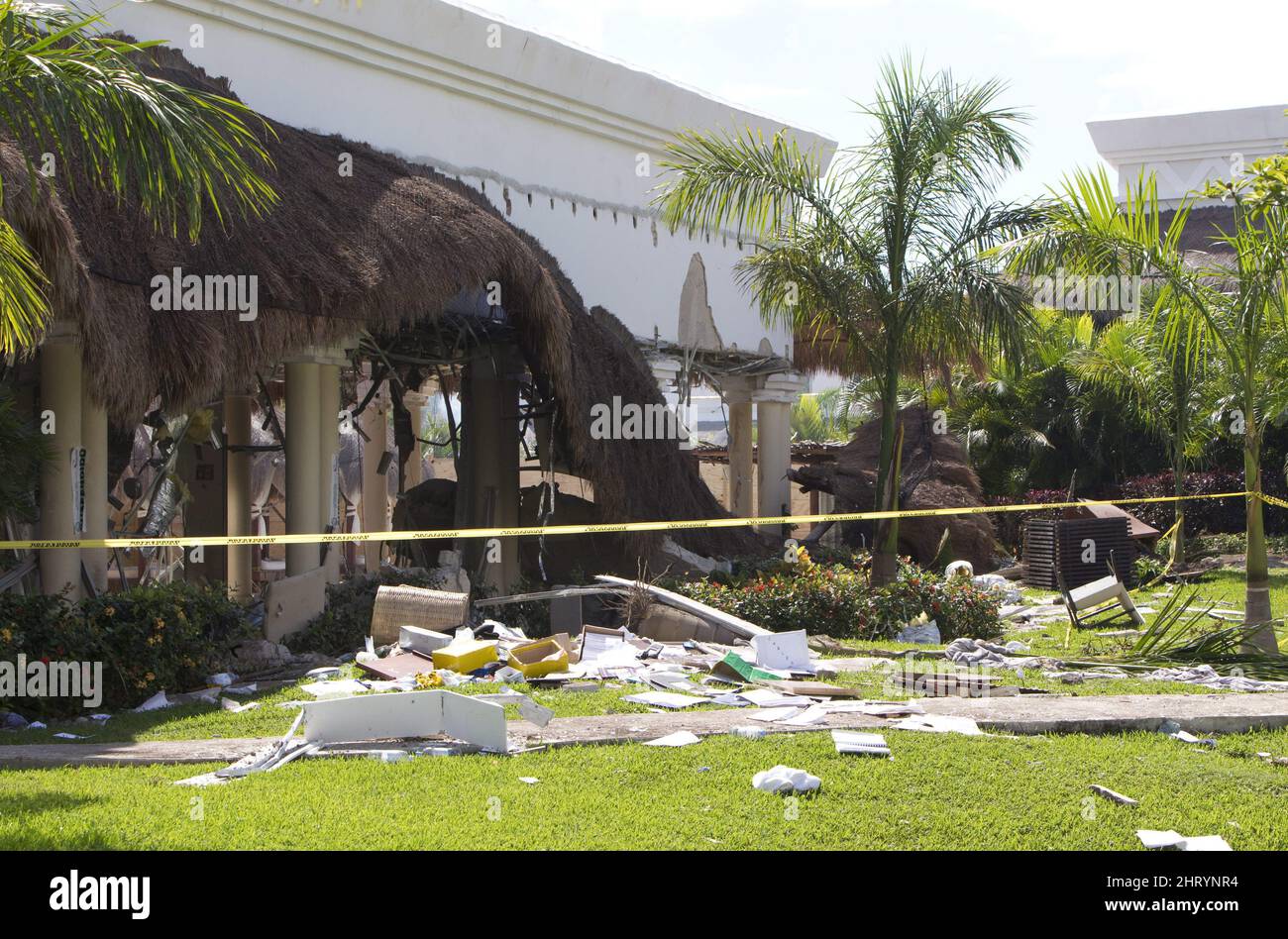 The damage caused by an explosion at the Grand Princess Riviera Hotel ...
