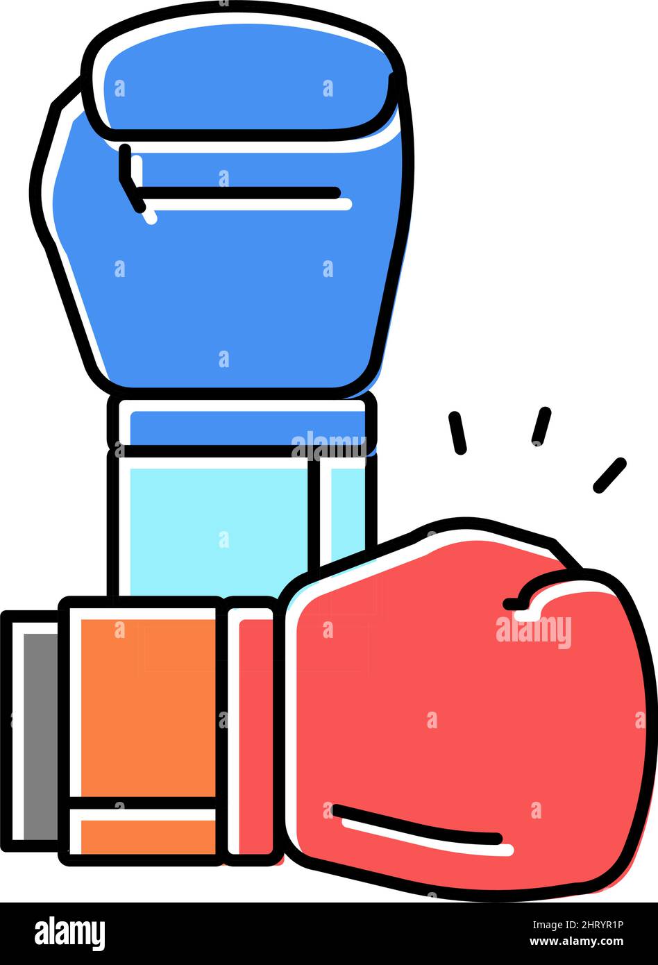 box fight sport color icon vector illustration Stock Vector Image & Art ...