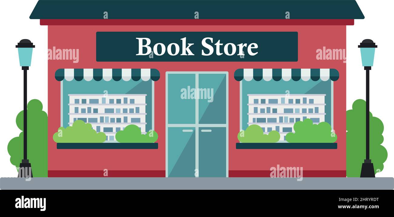 Isolated front view book store building Vector Stock Vector Image & Art ...