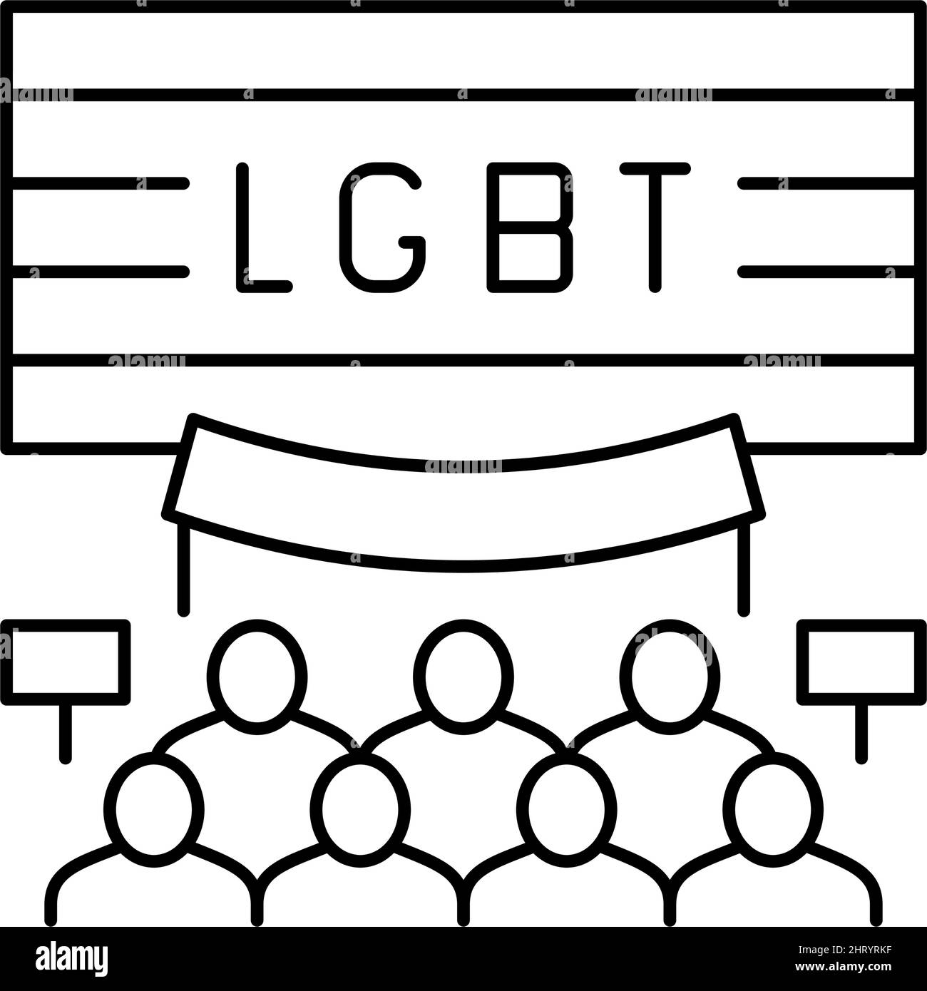 lgbt rights line icon vector illustration Stock Vector Image & Art - Alamy