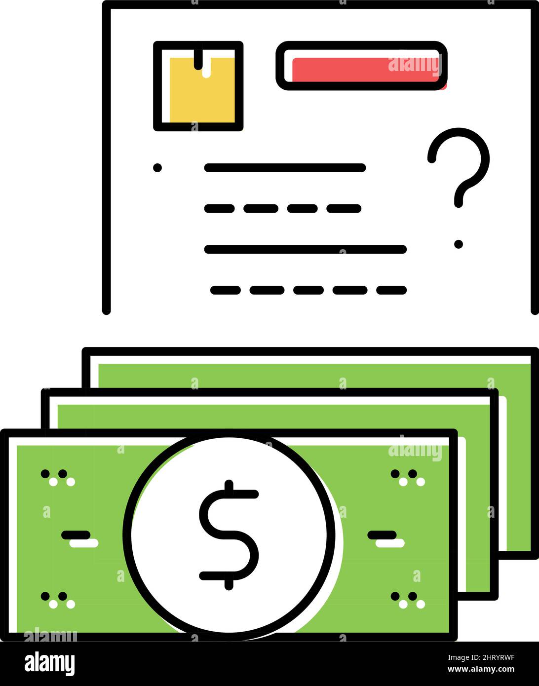 budget approval color icon vector illustration Stock Vector Image & Art ...