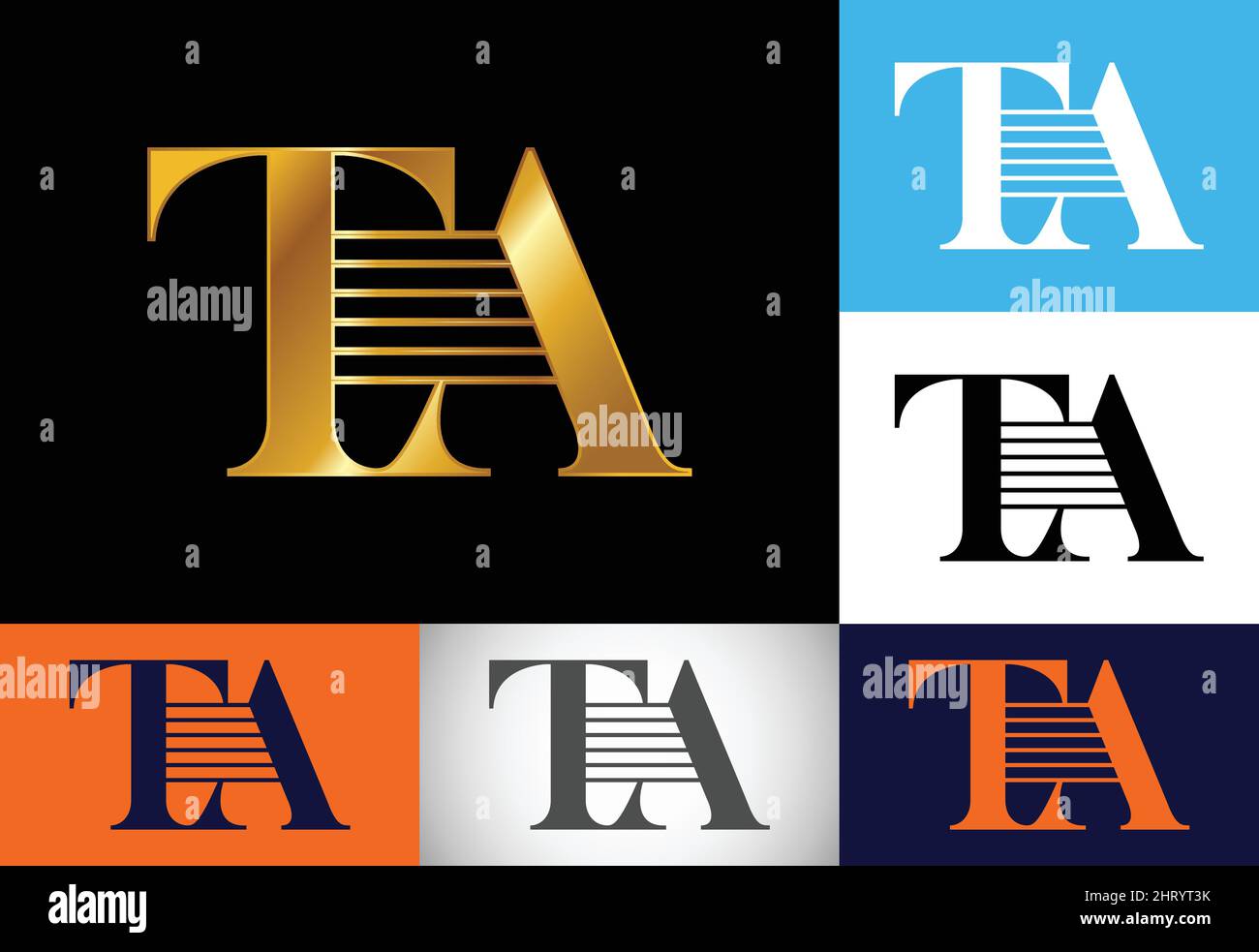 Initial Monogram Letter T A Logo Design Vector. Graphic Alphabet Symbol ...