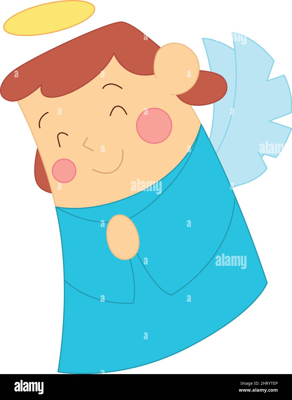 Isolated cute angel cartoon Nativity character Vector Stock Vector ...