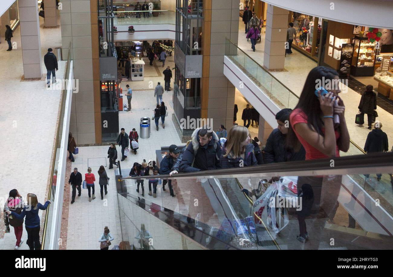 Shoppers are seen in a mall in Ottawa on Tuesday, December 21, 2010 ...