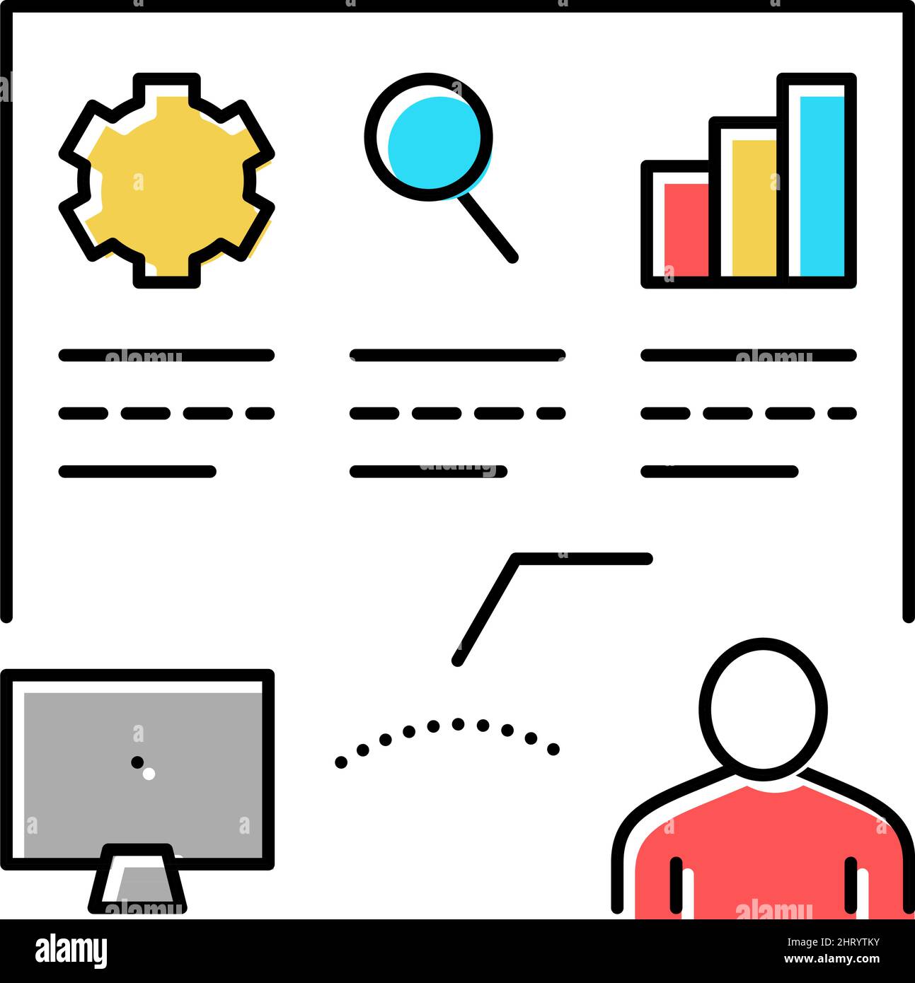 report of incident color icon vector illustration Stock Vector Image ...