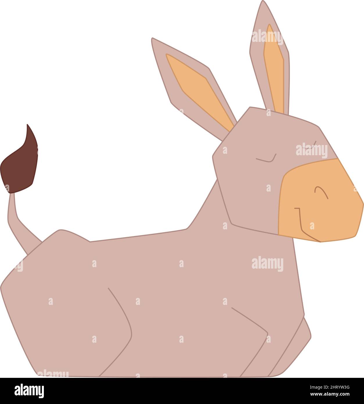 Isolated donkey icon Domestic animal Nativity character Vector Stock ...