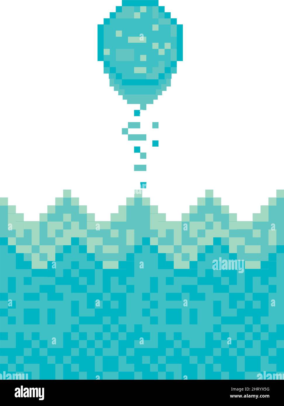 water pixel art Stock Vector Image & Art - Alamy