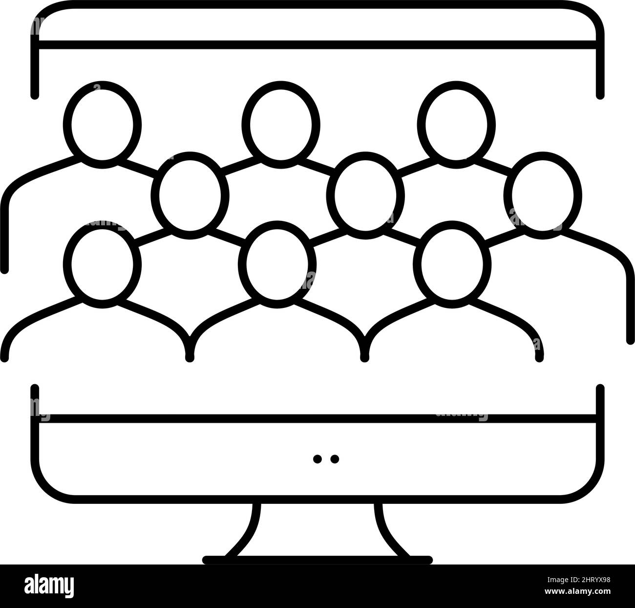 online forum line icon vector illustration Stock Vector Image & Art - Alamy