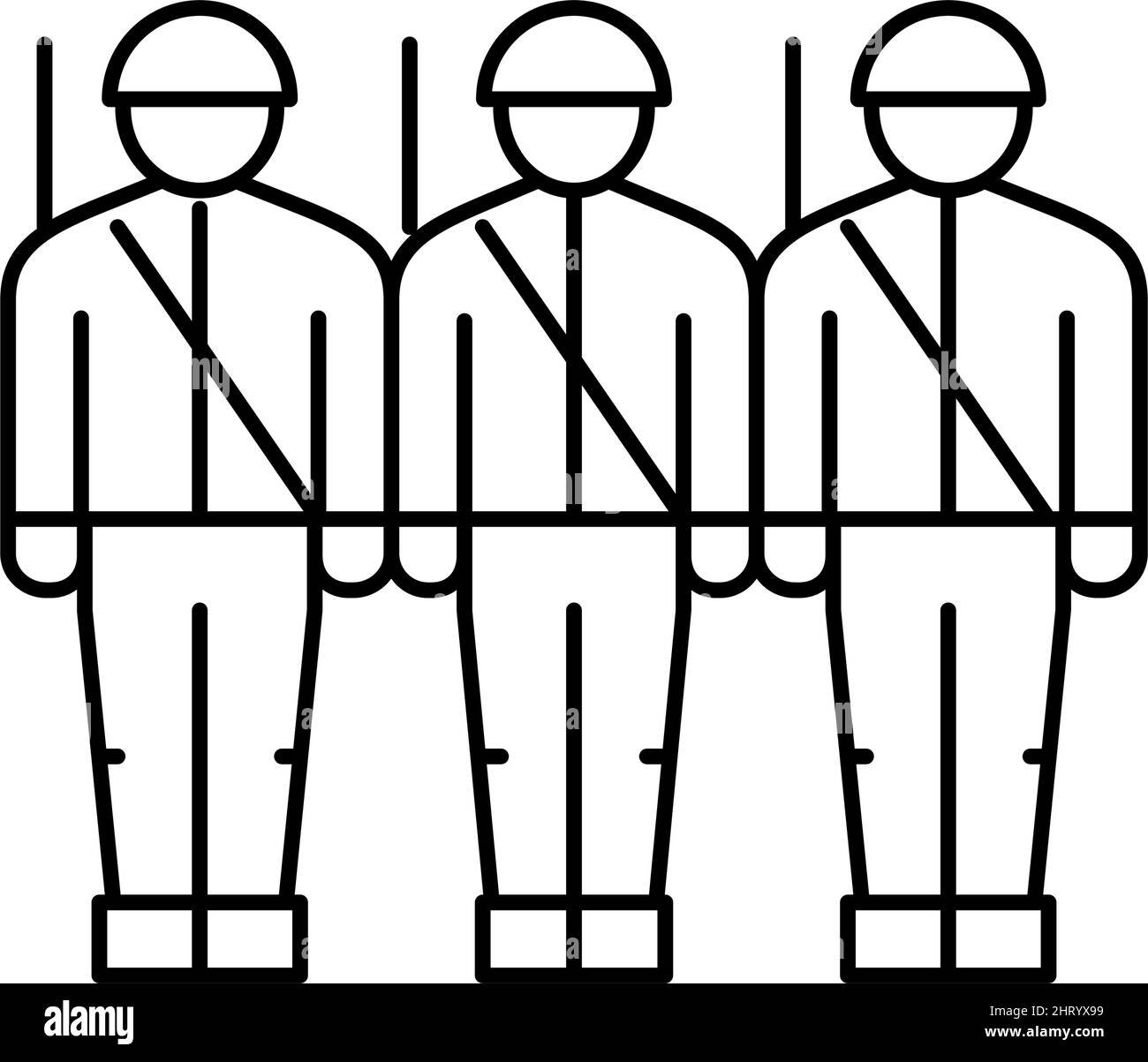 army soldiers line icon vector illustration Stock Vector Image & Art ...