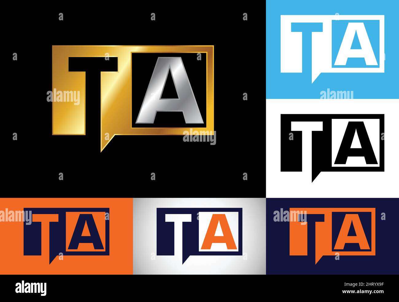 Initial Monogram Letter T A Logo Design Vector. Graphic Alphabet Symbol ...