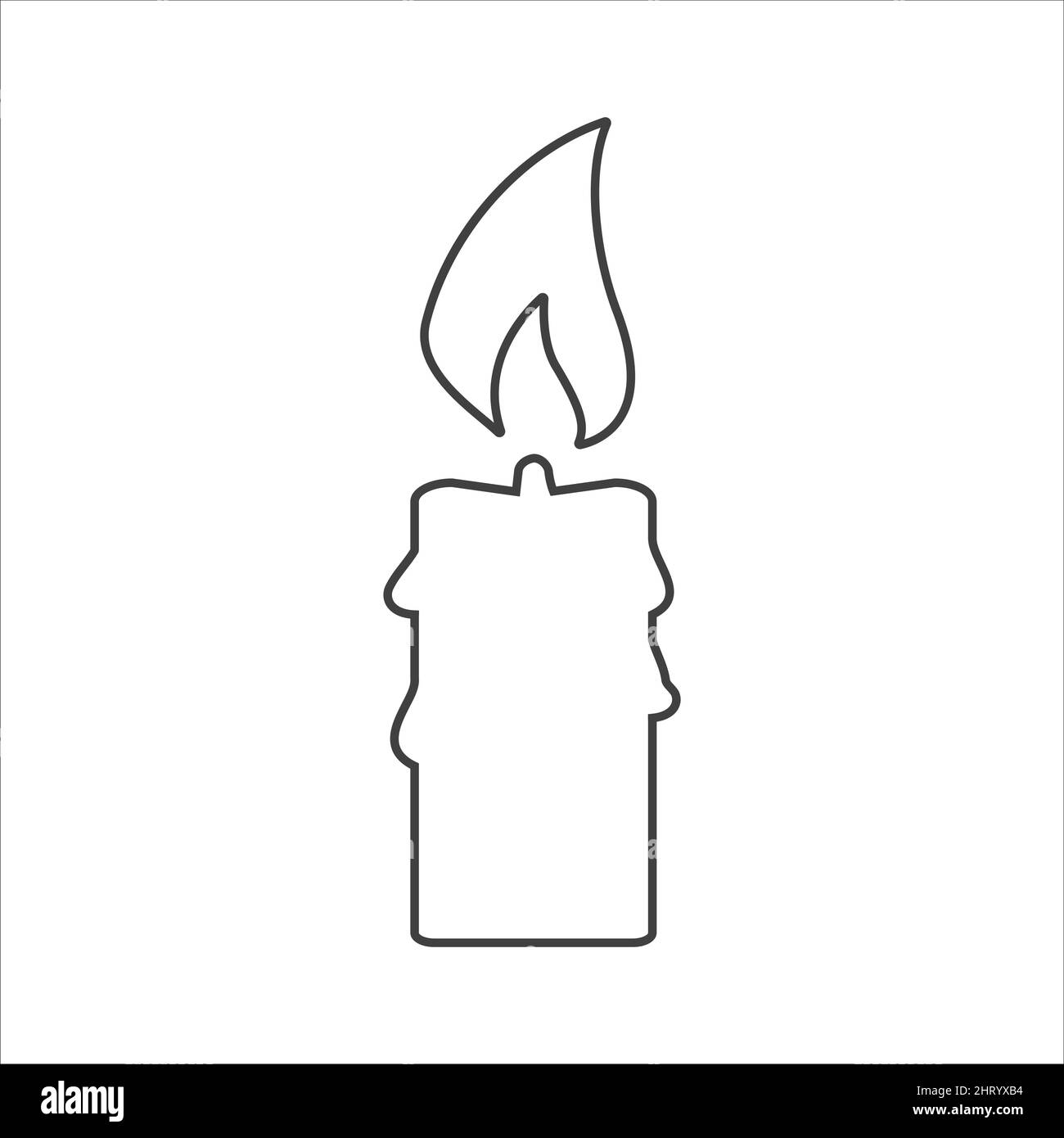 Candle icon isolated of flat style. Vector illustration Stock Vector ...