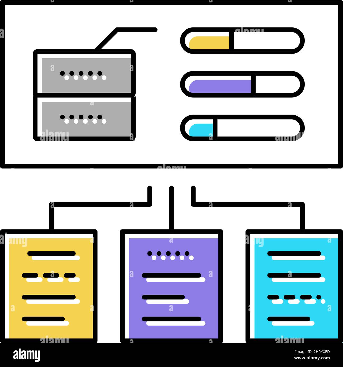 testing system color icon vector illustration Stock Vector Image & Art ...