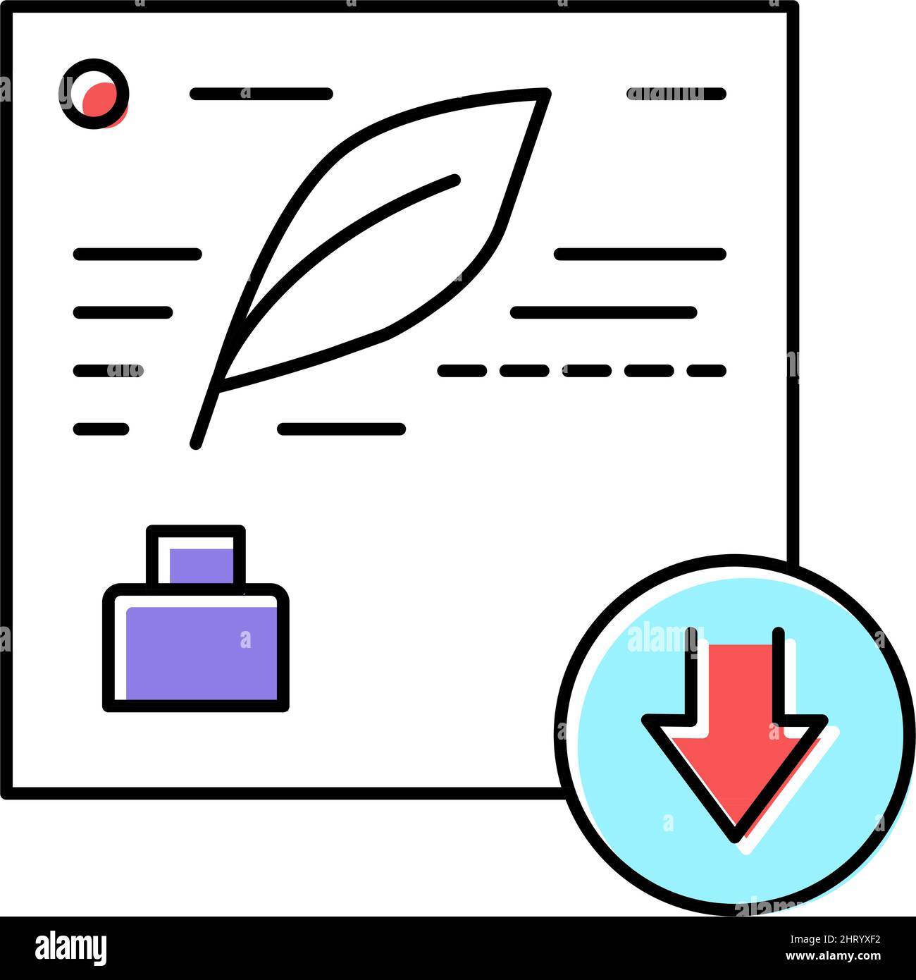 writing description color icon vector sign illustration Stock Vector ...