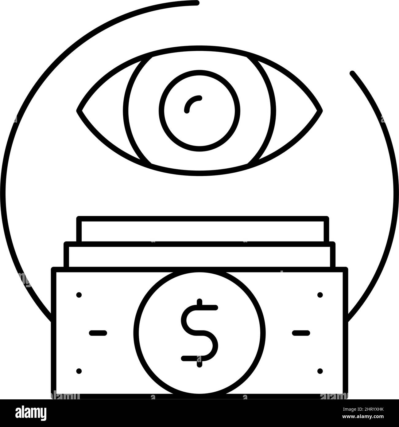 money tracking line icon vector illustration Stock Vector Image & Art ...