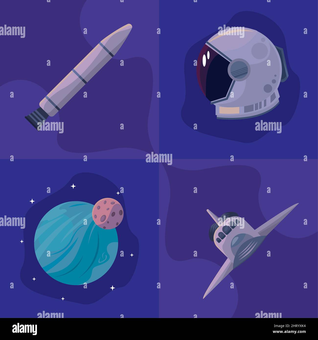 four outer space icons Stock Vector Image & Art - Alamy