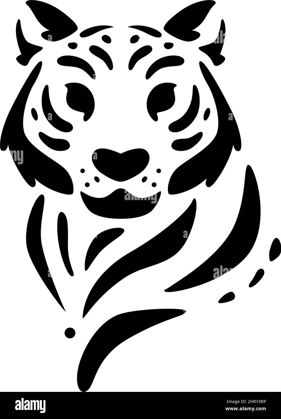 Isolated abstract tiger animal silhouette Vector Stock Vector Image ...