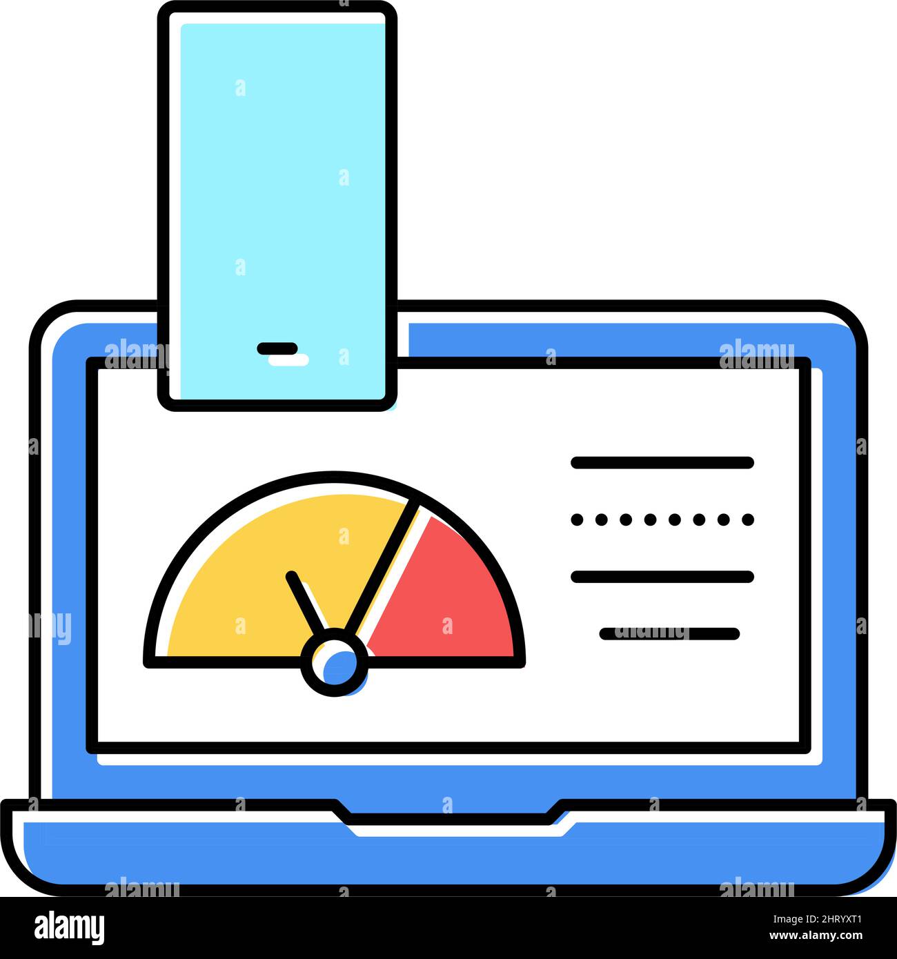 working process electronic devices color icon vector illustration Stock ...