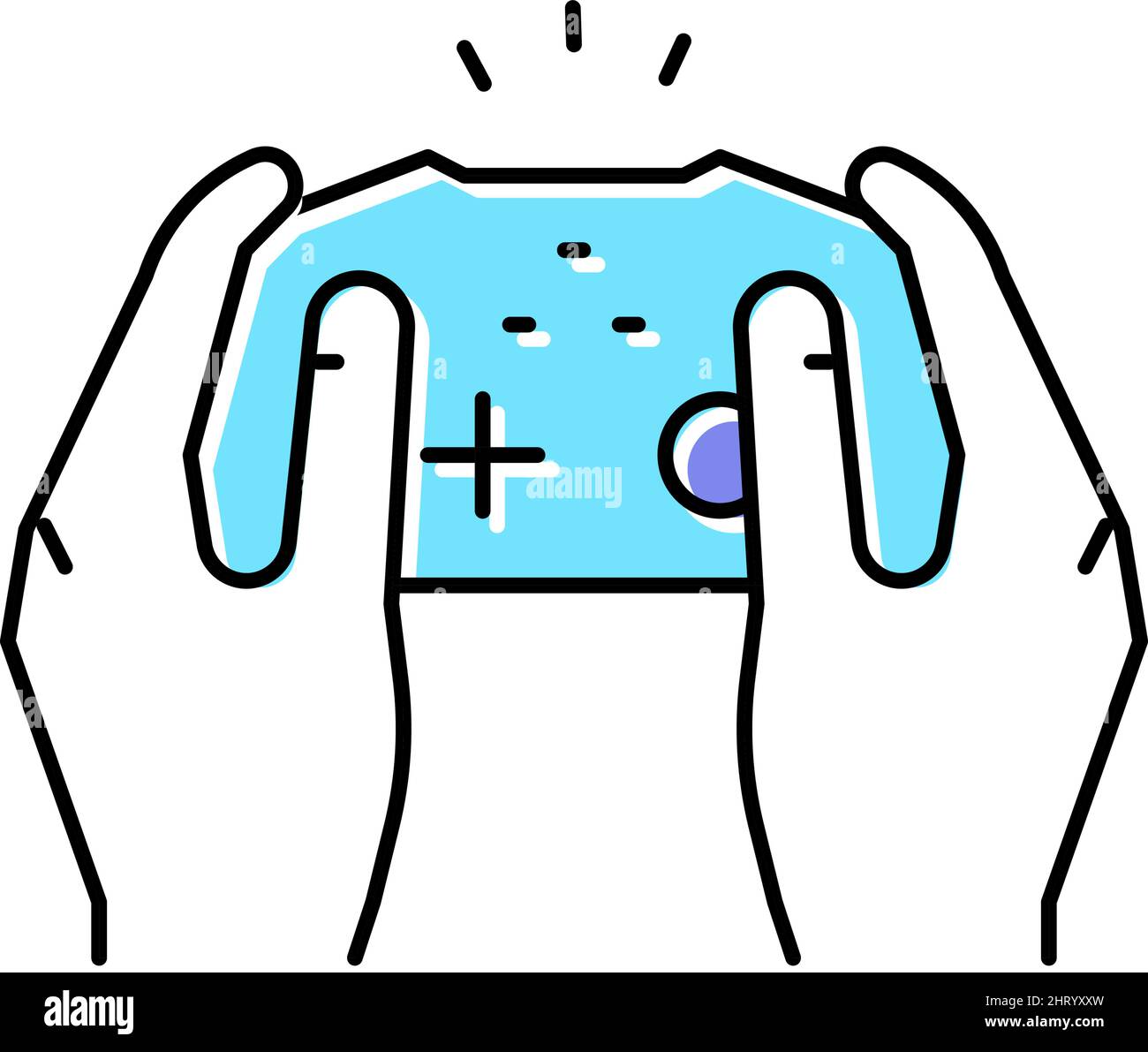 playing video game joystick color icon vector illustration Stock Vector ...