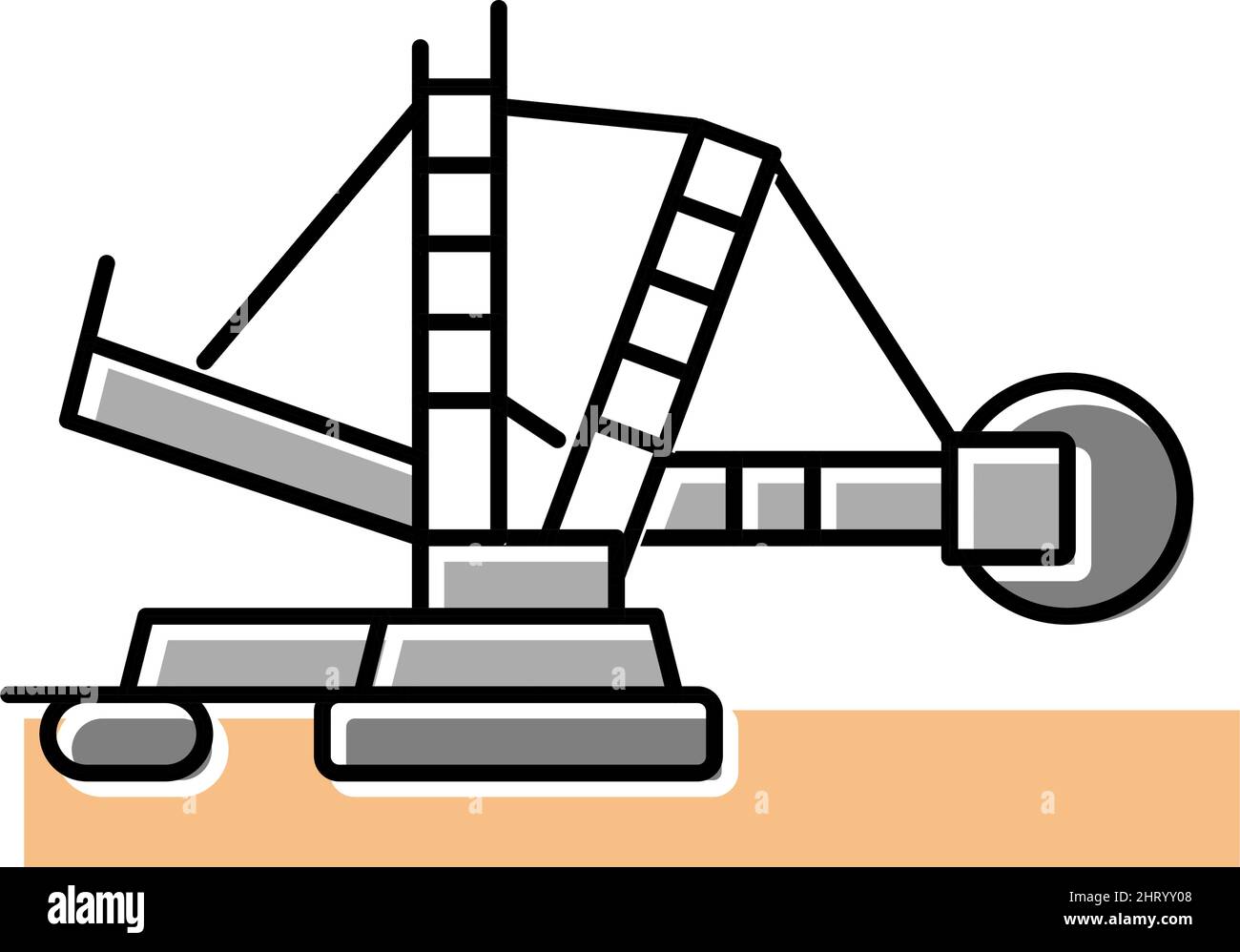 excavator mining stone color icon vector illustration Stock Vector ...