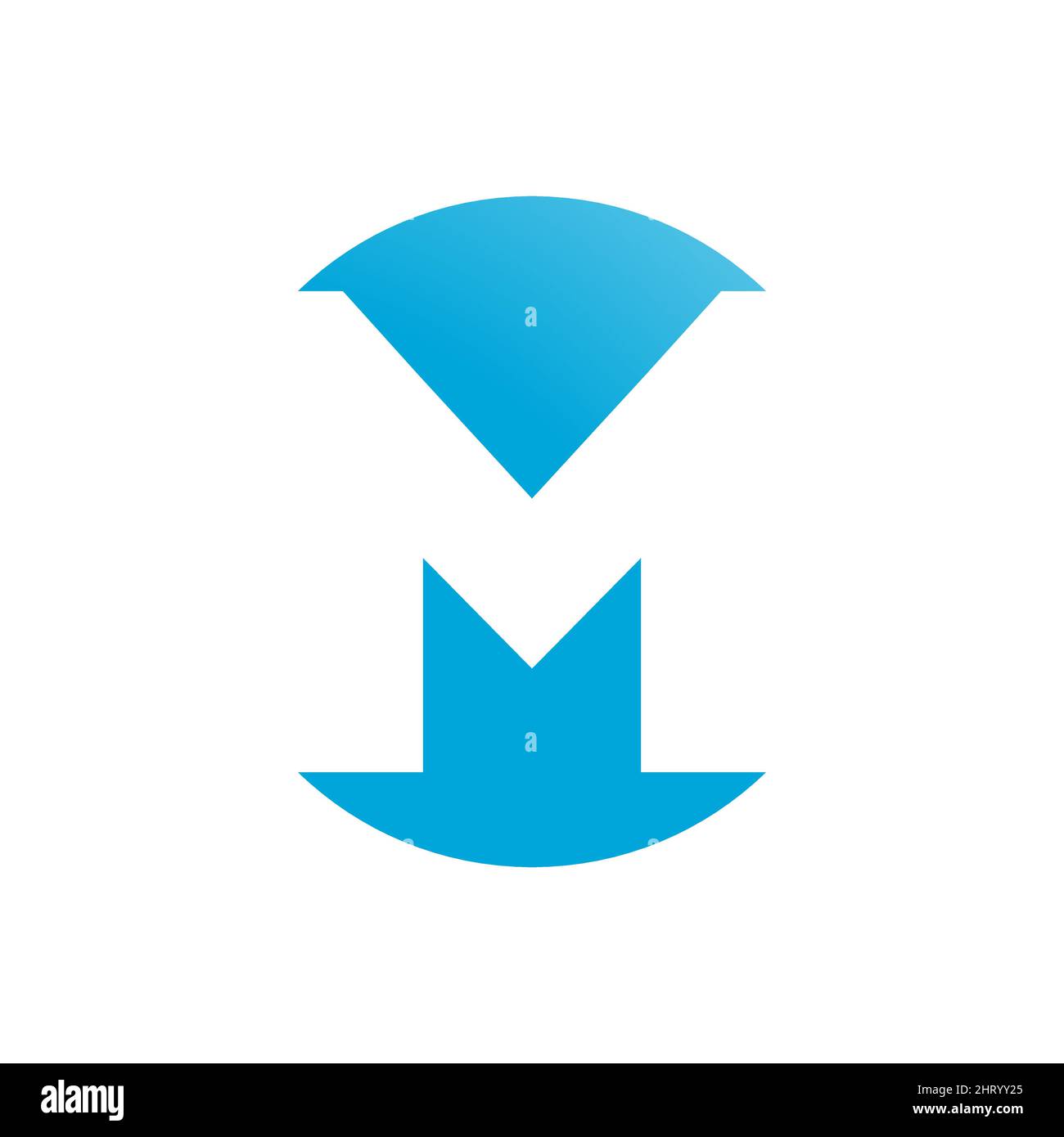 abstract negative space letter M logo design vector Stock Vector Image ...