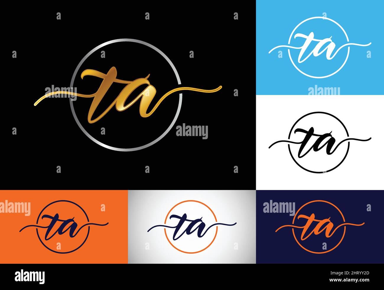 Initial Monogram Letter T A Logo Design Vector. Graphic Alphabet Symbol ...