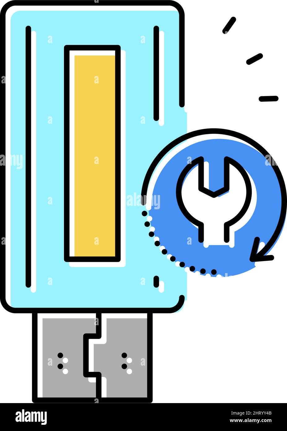 flash media data recovery color icon vector illustration Stock Vector ...