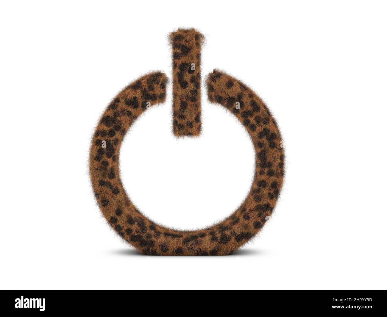 Fur power symbol on a white background. 3d illustration Stock Photo - Alamy