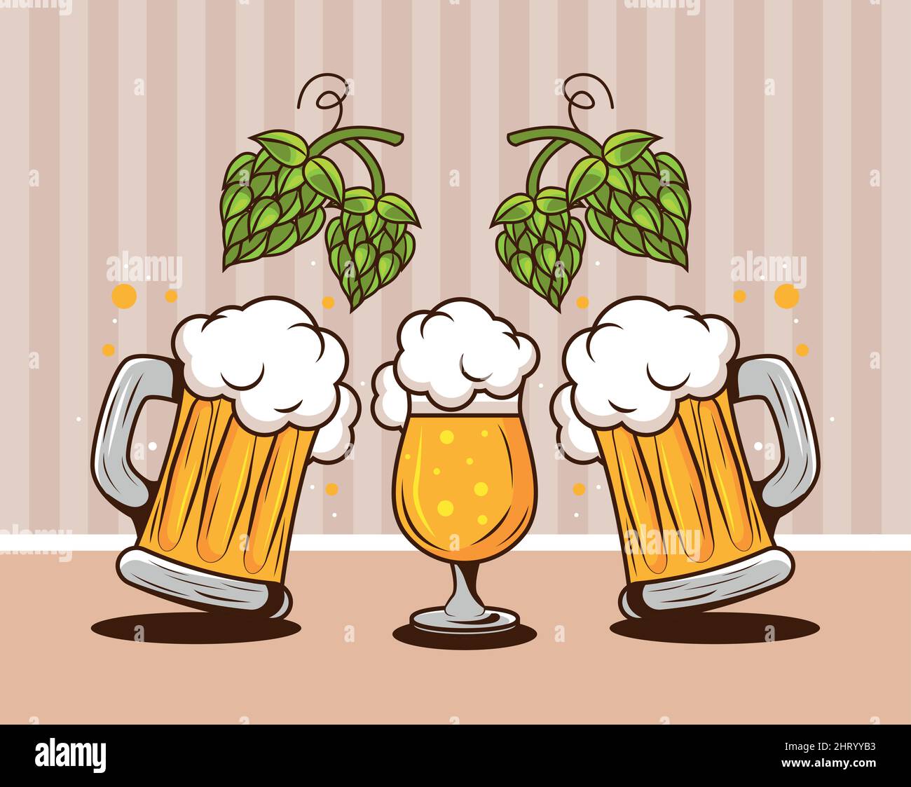 three beers drinks Stock Vector Image & Art - Alamy