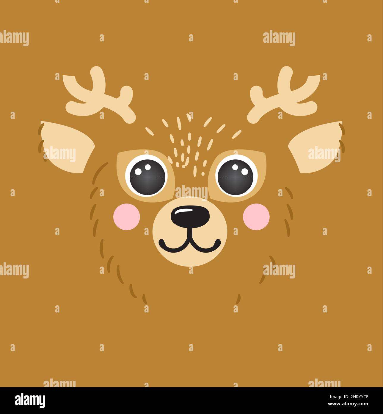 Dear head shape Stock Vector Images - Alamy