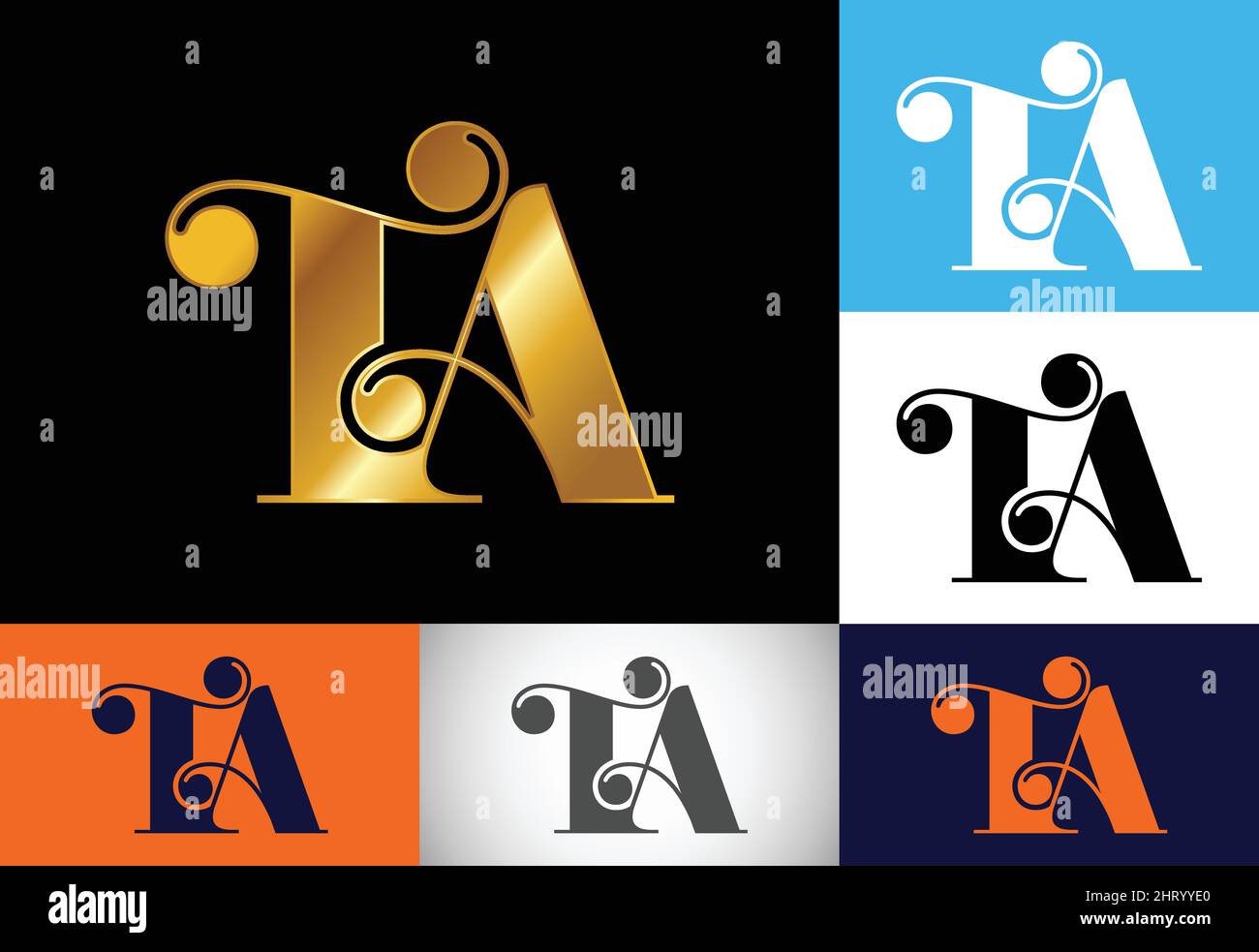 Initial Monogram Letter T A Logo Design Vector. Graphic Alphabet Symbol ...